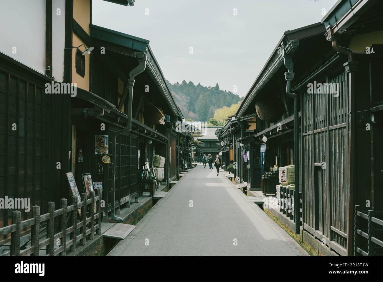 TAKAYAMA, JAPAN - APRIL 4, 2023 : Street to the Sakurayama Hachiman-gu ...