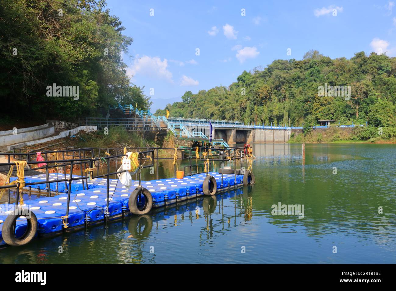 View to the reservoir in front of the peruvannamuzhi (peruvannamoozhi ...