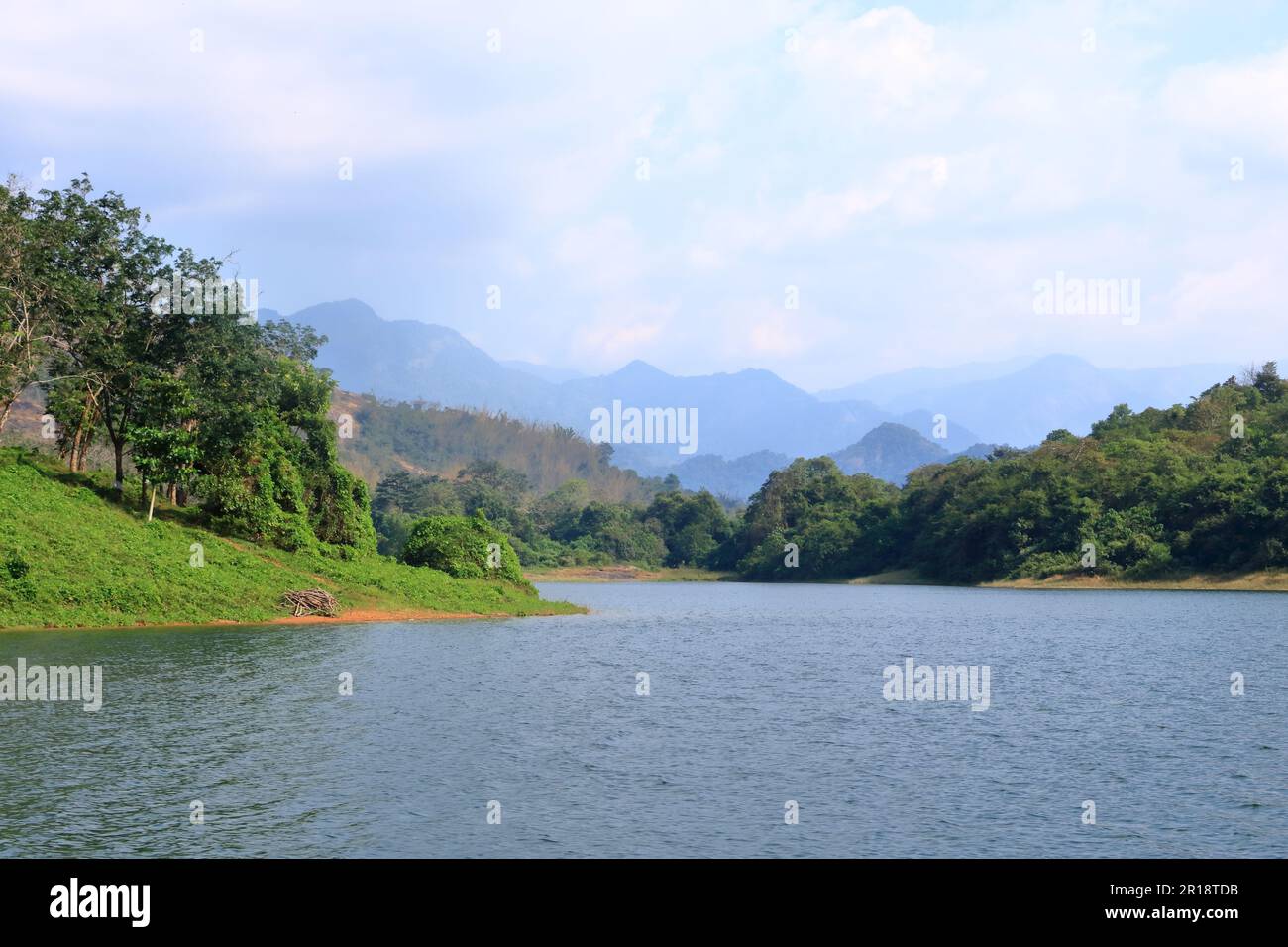the lake in front of the at peruvannamuzhi (peruvannamoozhi) dam ...