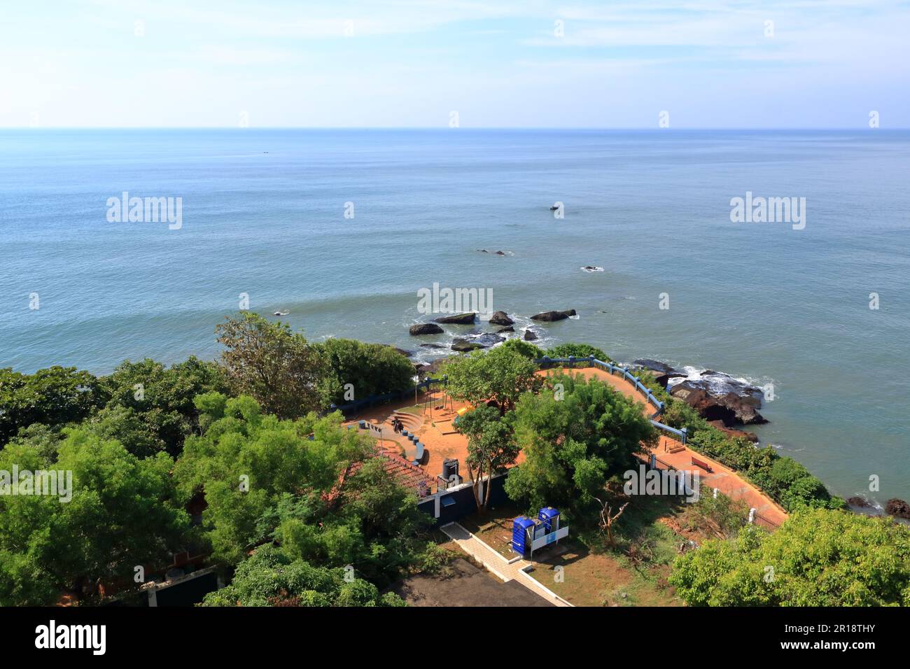 Aerial view of Kannur City beautiful Kerala nature scenery Coconut ...