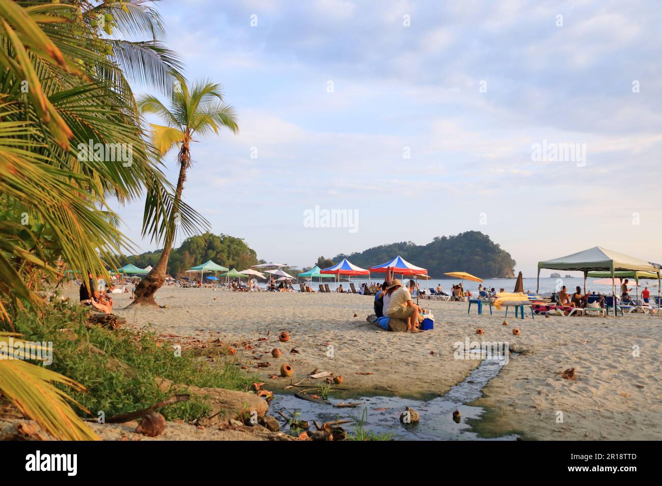 March 4 2023 - Manuel Antonio, Quepos in Costa Rica: People on a beach ...