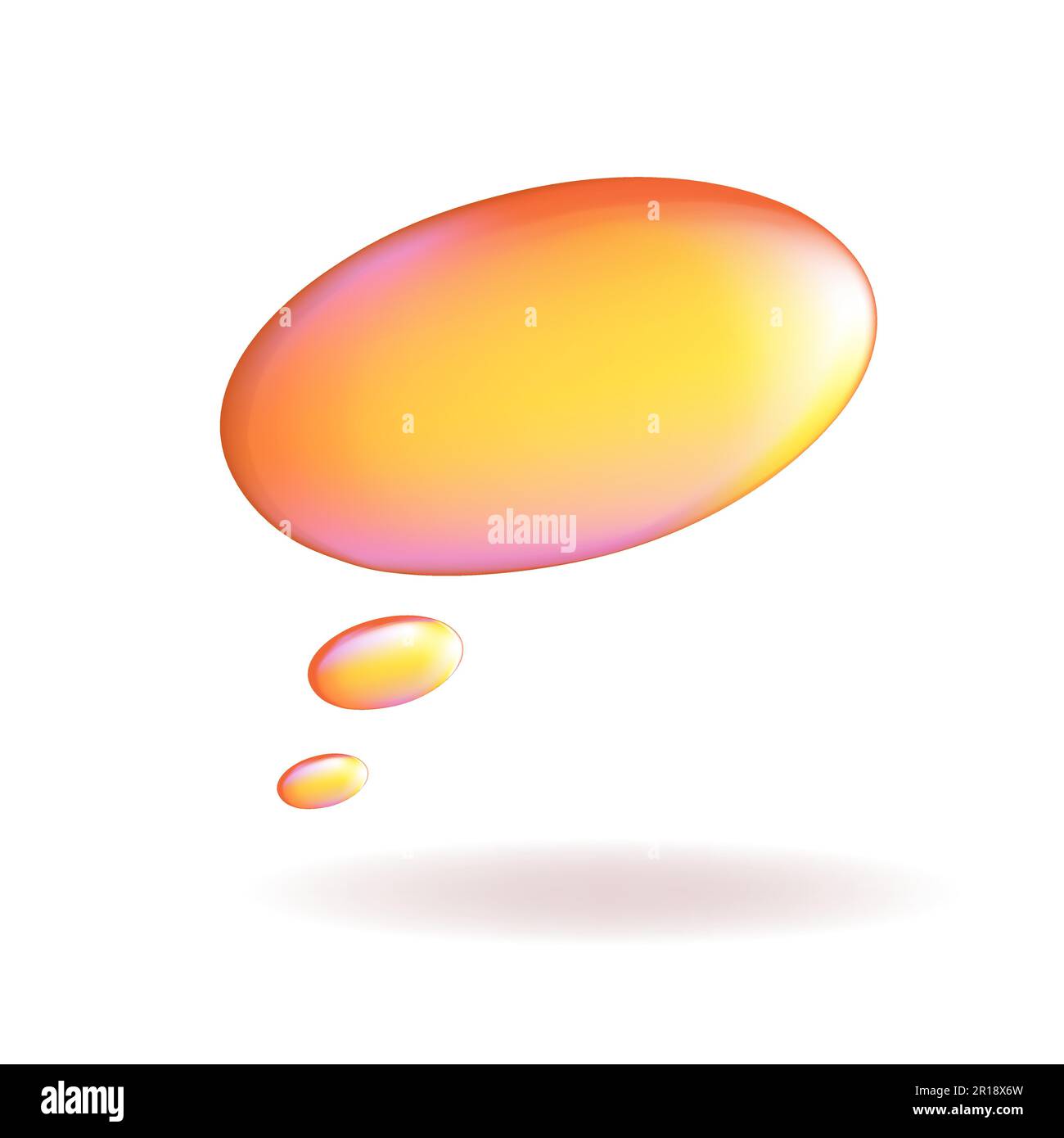 3D render retro oval speech bubble, talk cloud Stock Vector Image & Art ...