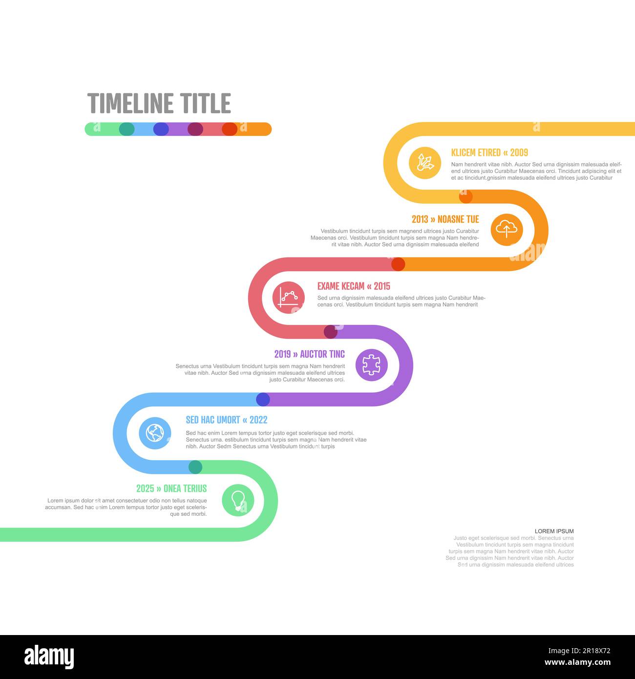 Vector Infographic Company Milestones curved diagonal Timeline Template ...
