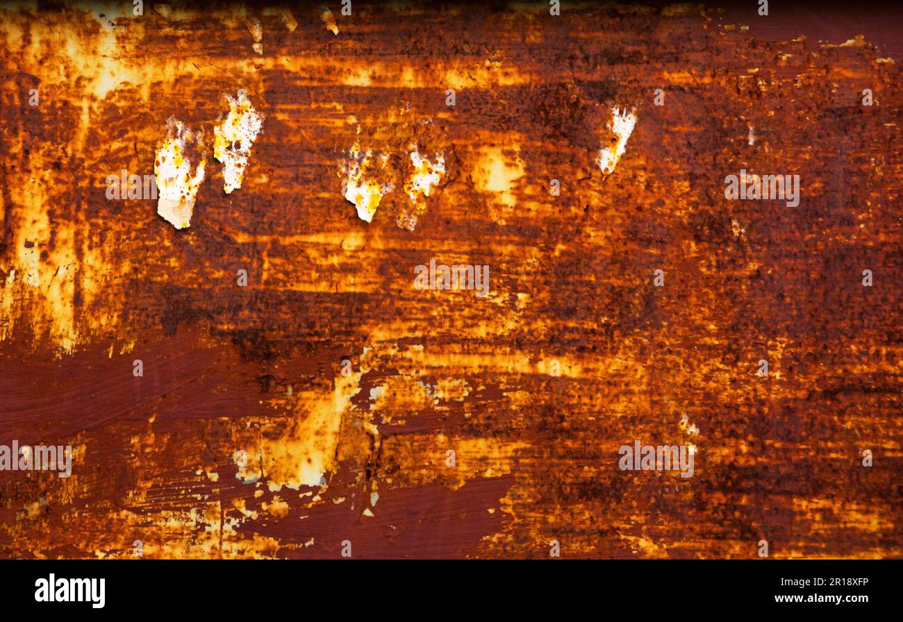 Steel plate with rusting and discoloration Stock Photo - Alamy
