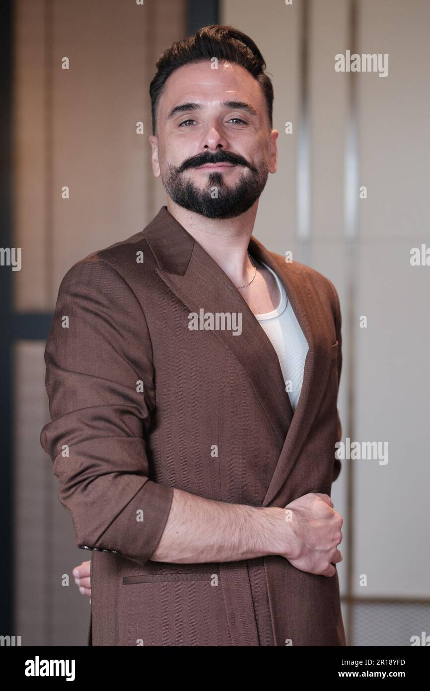 Madrid, Spain. 12th May, 2023. Singer Riki Rivera, seen posing during ...