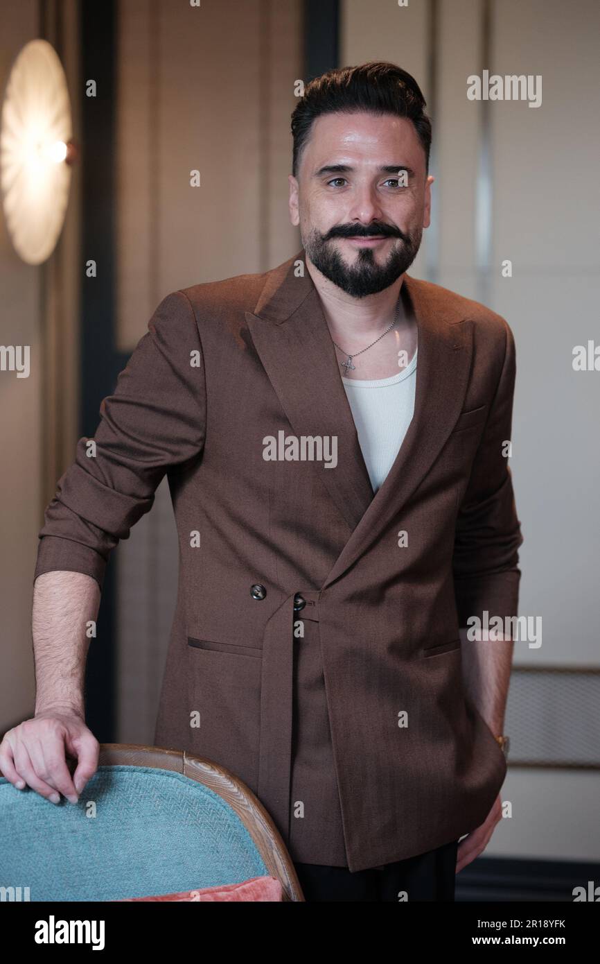 Madrid, Spain. 12th May, 2023. Singer Riki Rivera, seen posing during ...