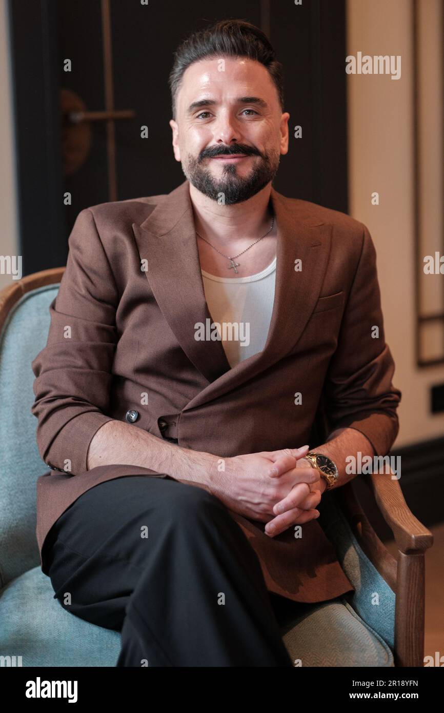 Madrid, Spain. 12th May, 2023. Singer Riki Rivera, seen posing during ...