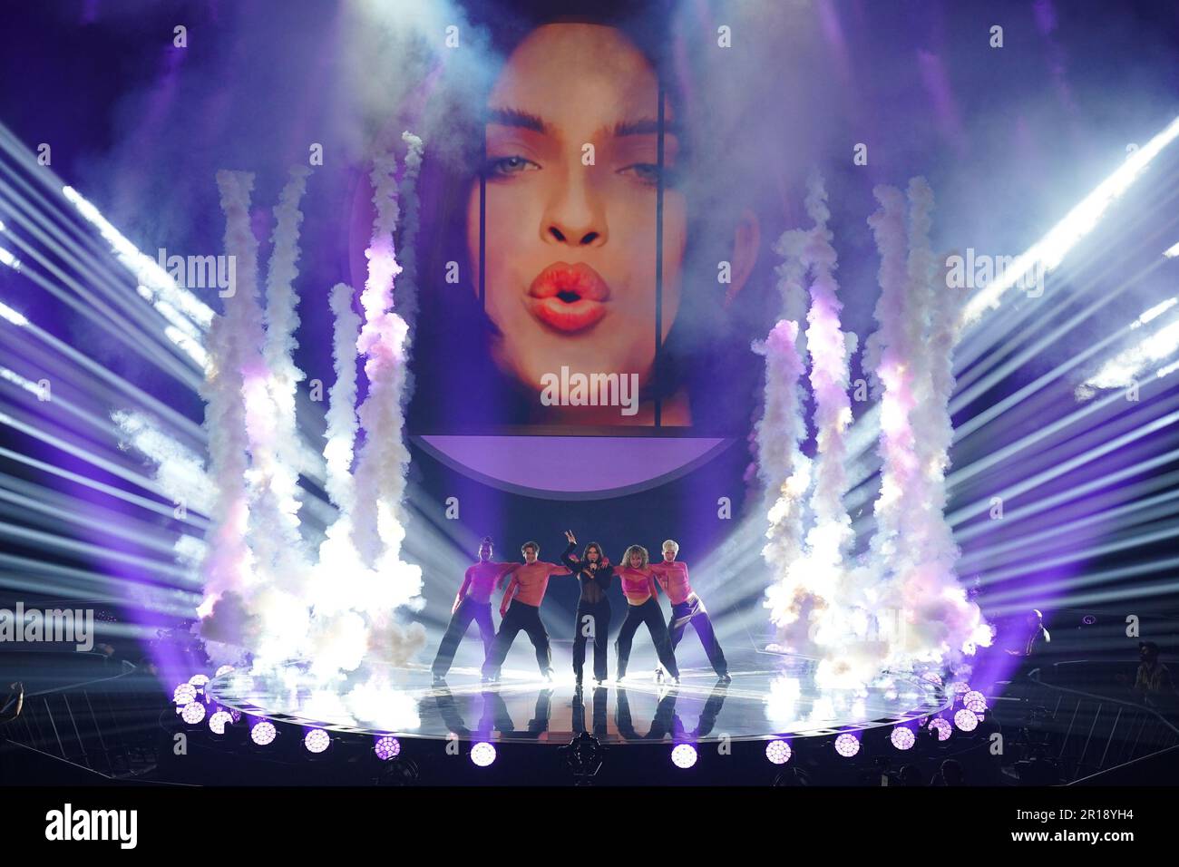 Mae Muller of the UK during the dress rehearsal for the Eurovision Song ...