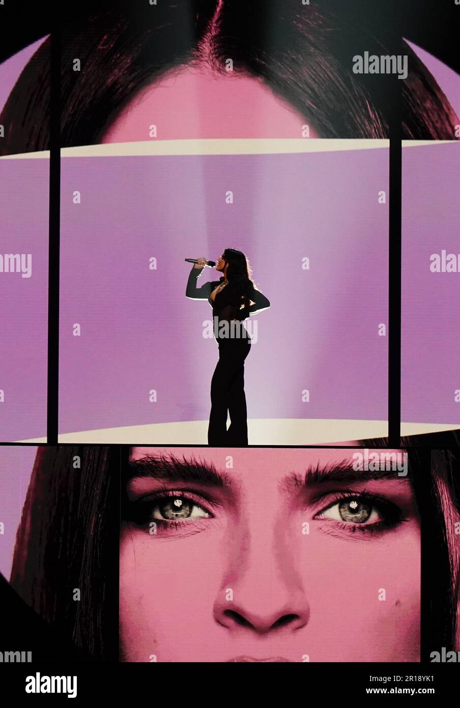 Mae Muller of the UK during the dress rehearsal for the Eurovision Song ...