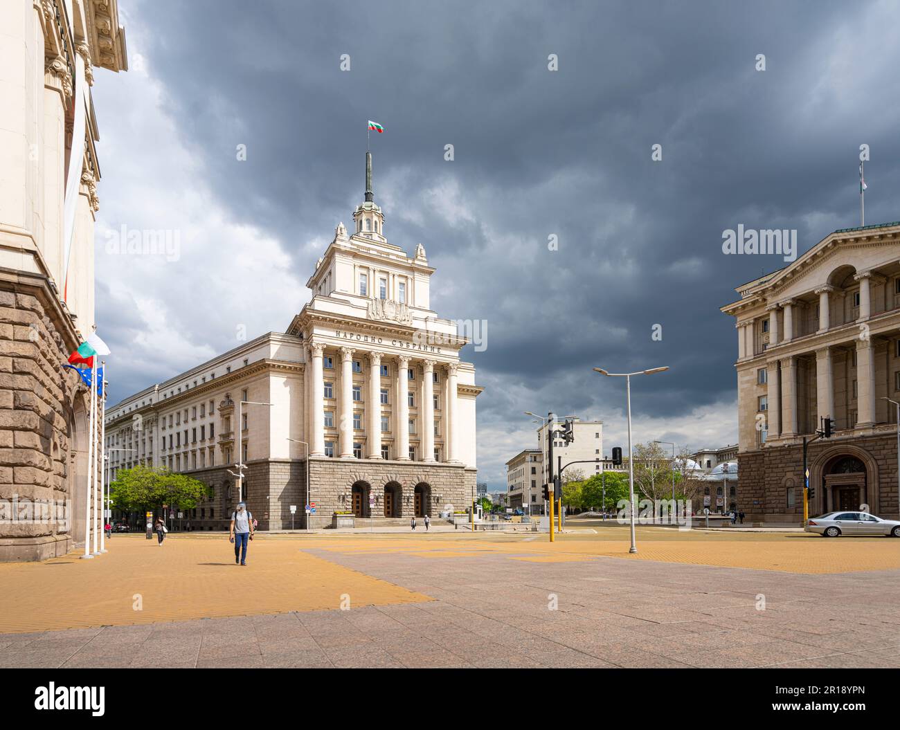 Sofia, Bulgaria. May 2023. exterior view of the national assembly ...