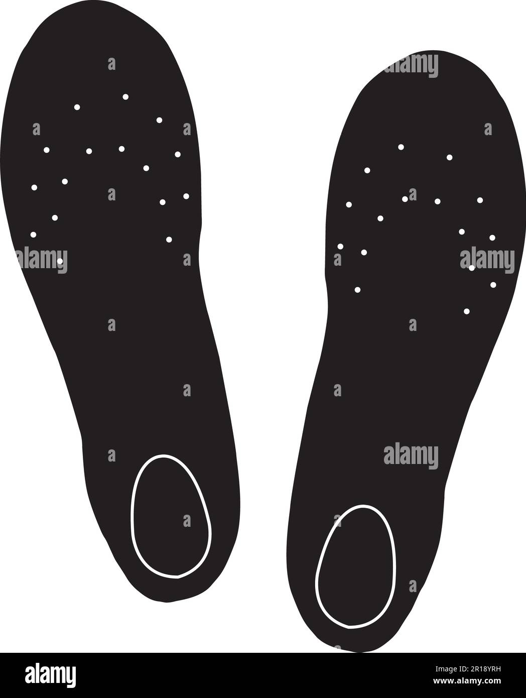 orthopedic insoles icon on white background. orthotic arch support sign ...