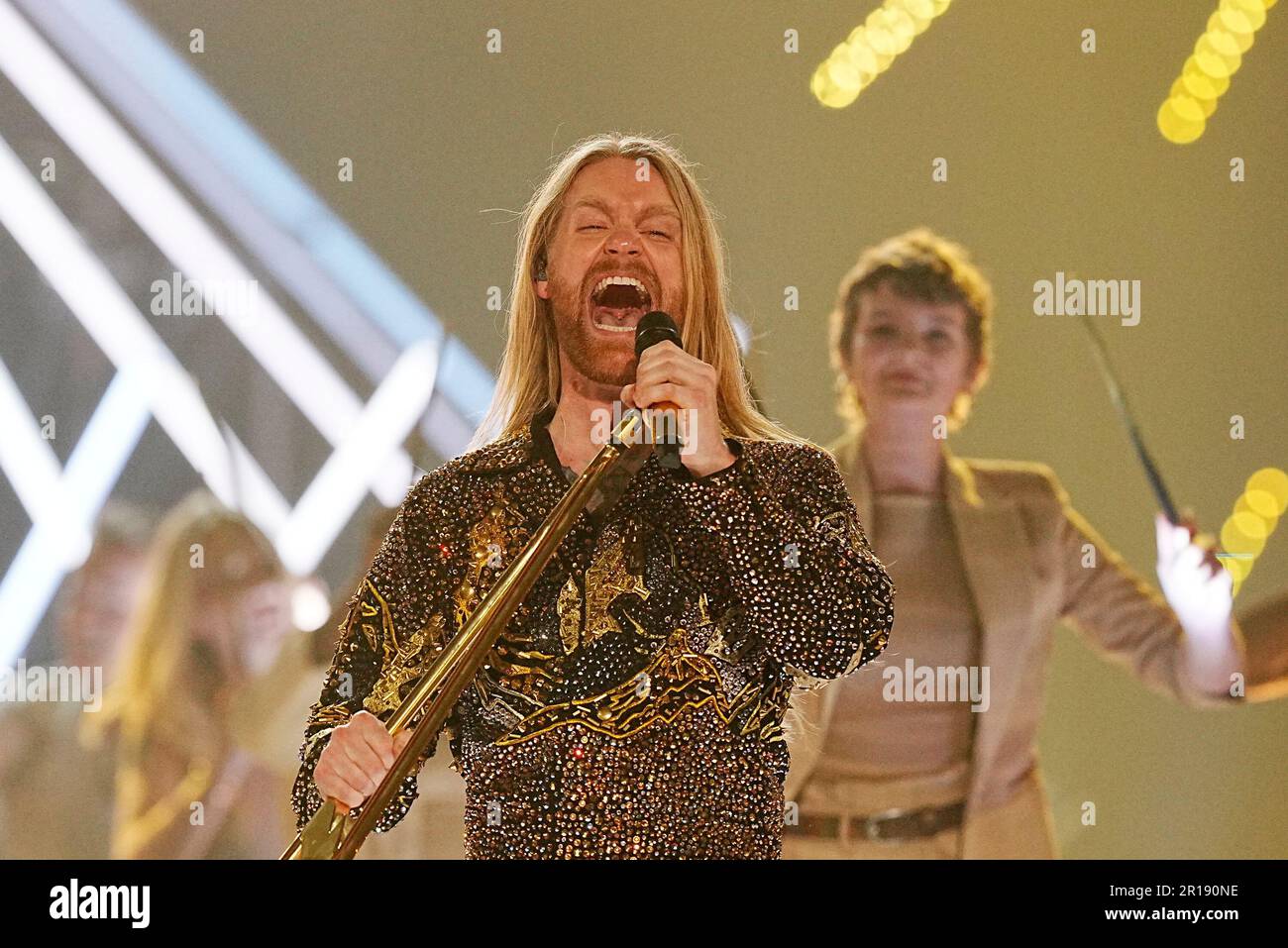 Sam Ryder performs during the dress rehearsal for the Eurovision Song ...