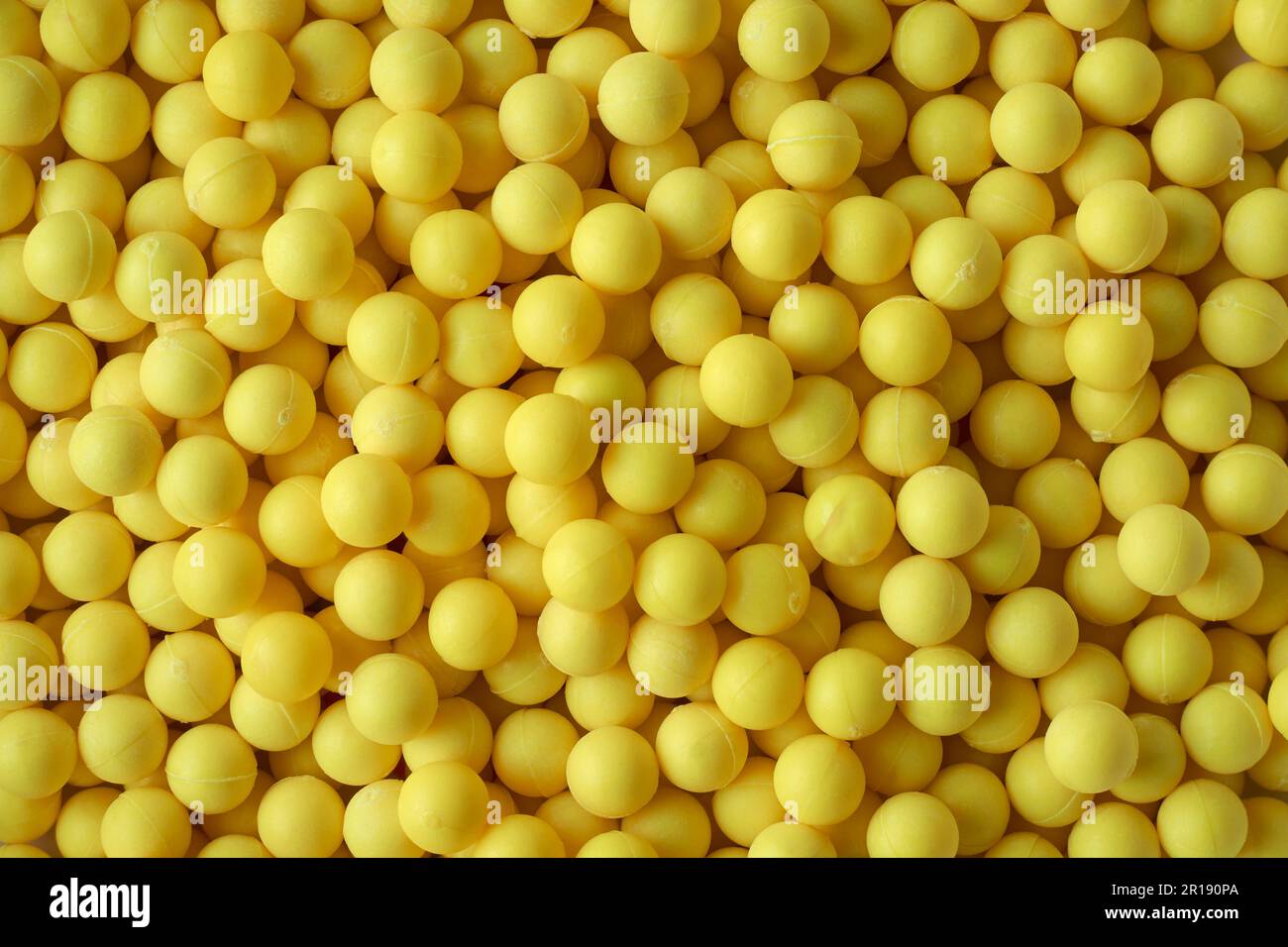 pile of yellow balls in full frame background, abstract and wallpaper ...