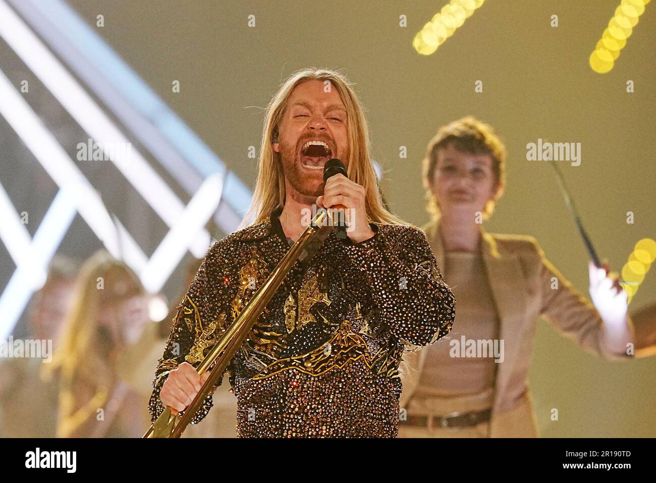 Sam Ryder performs during the dress rehearsal for the Eurovision Song ...