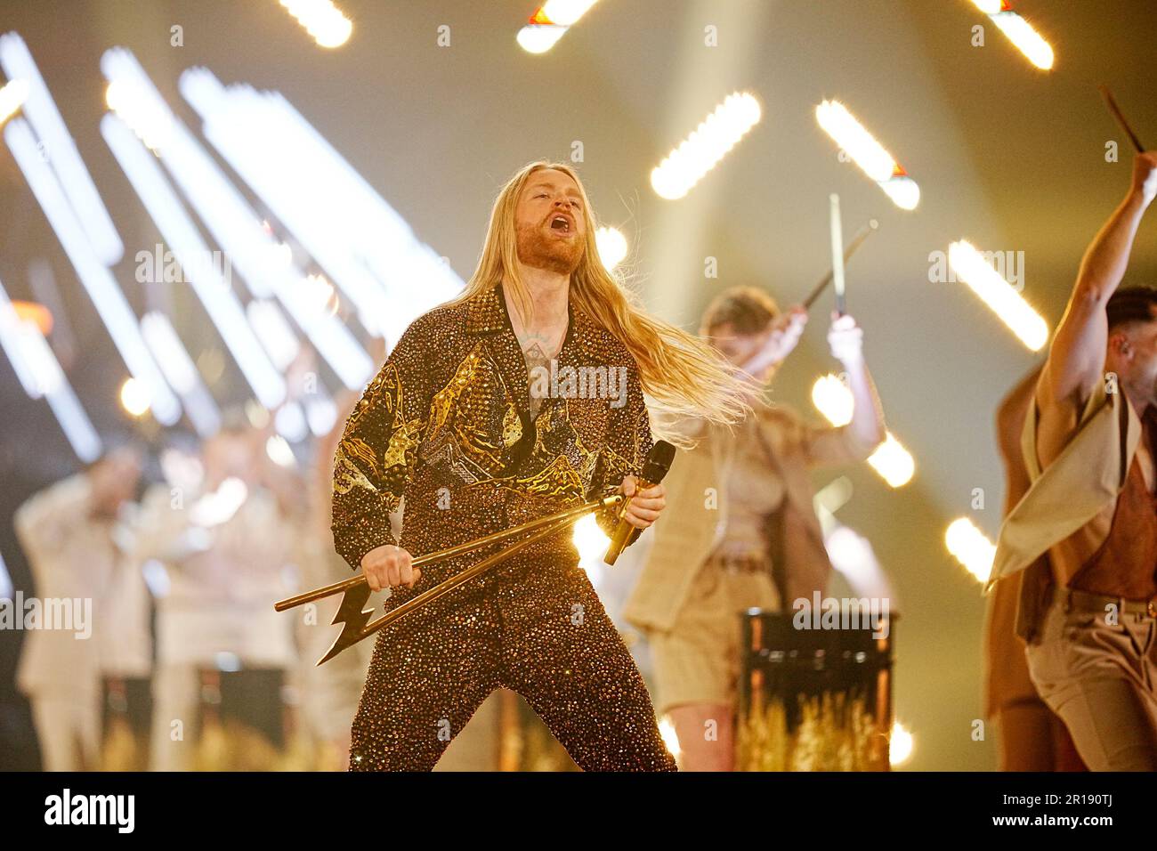 Sam Ryder performs during the dress rehearsal for the Eurovision Song ...