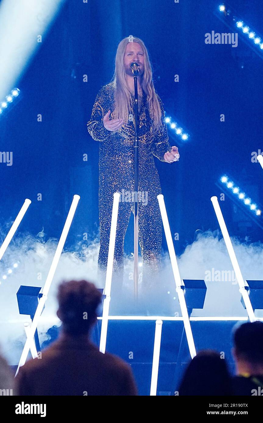 Sam Ryder performs during the dress rehearsal for the Eurovision Song ...
