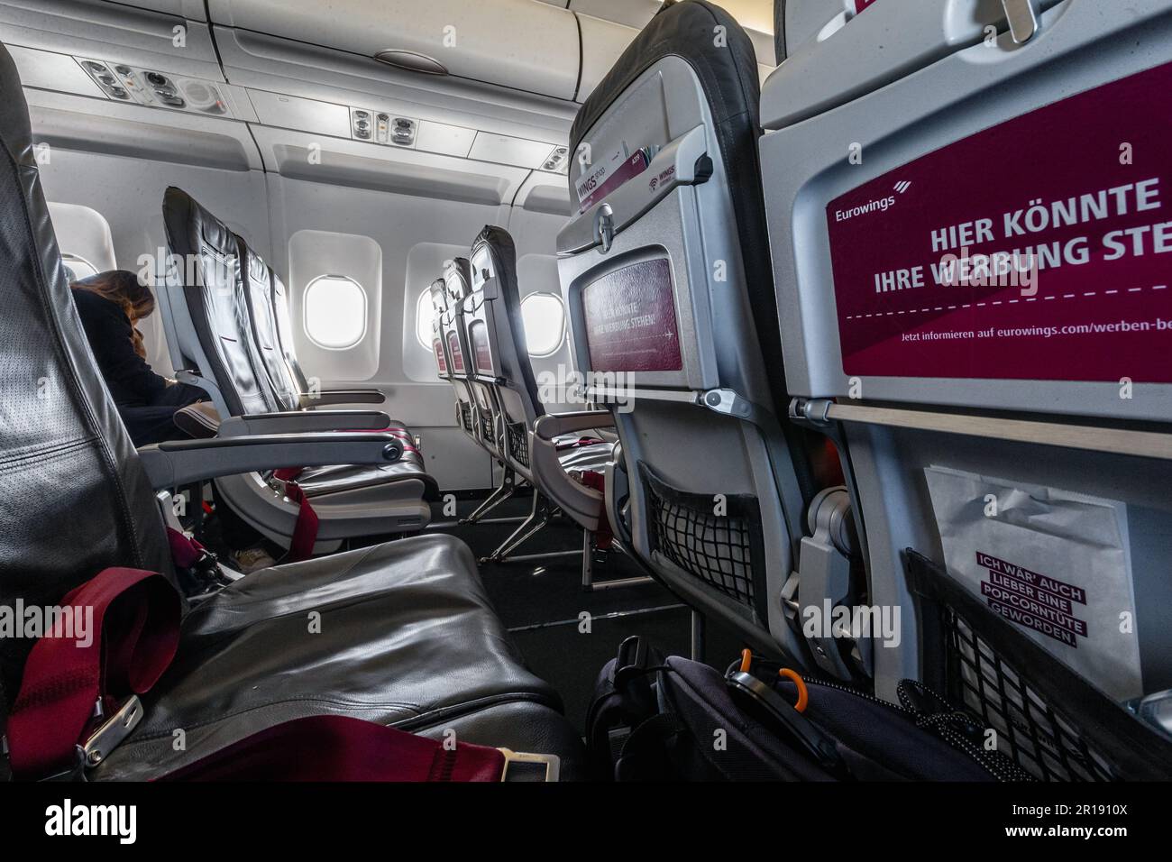 An almost empty airplane in Germany Stock Photo - Alamy
