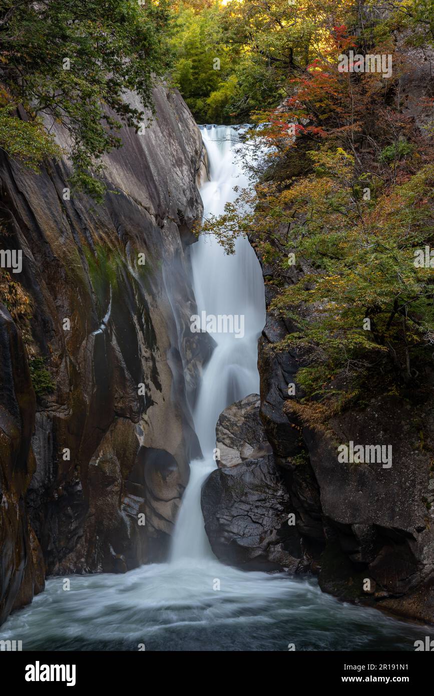 Senga Waterfall ( Sengataki ), A waterfall in Mitake Shosenkyo Gorge ...
