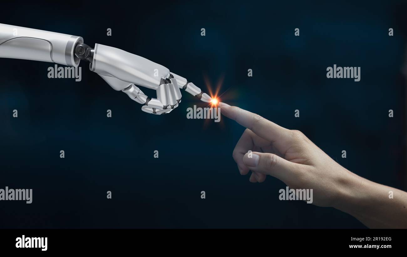 Finger touching 3d rendering hi-res stock photography and images - Alamy