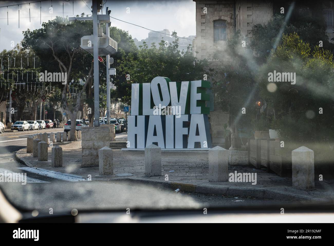 I love Haifa sign, Signage Israel Stock Photo - Alamy