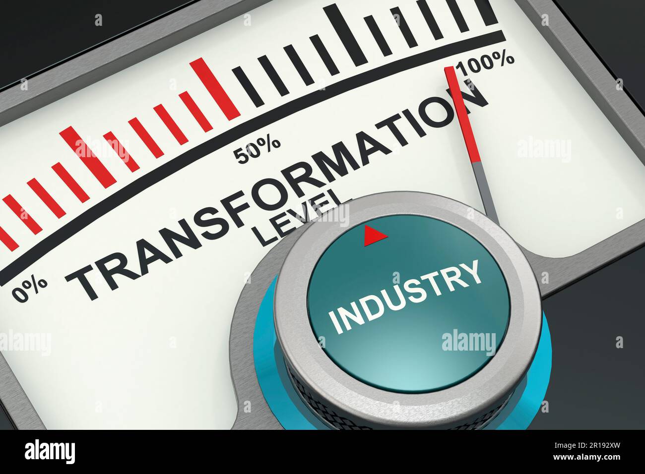 Indicator for industry transformation level concept, 3d rendering Stock Photo - Alamy