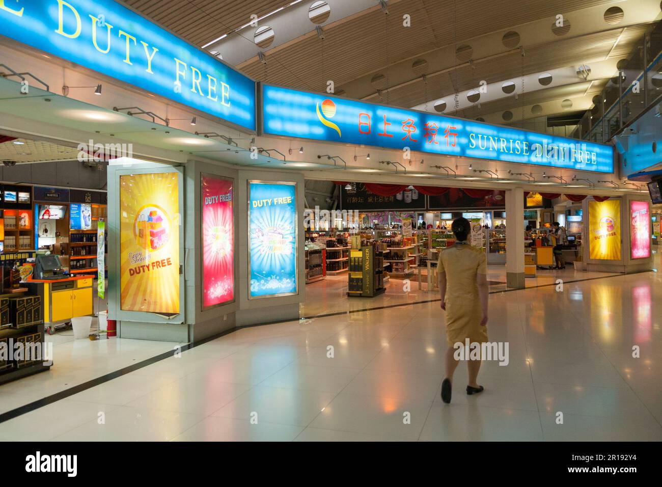 Duty free shop / shops / shopping in the departure terminal concourse ...