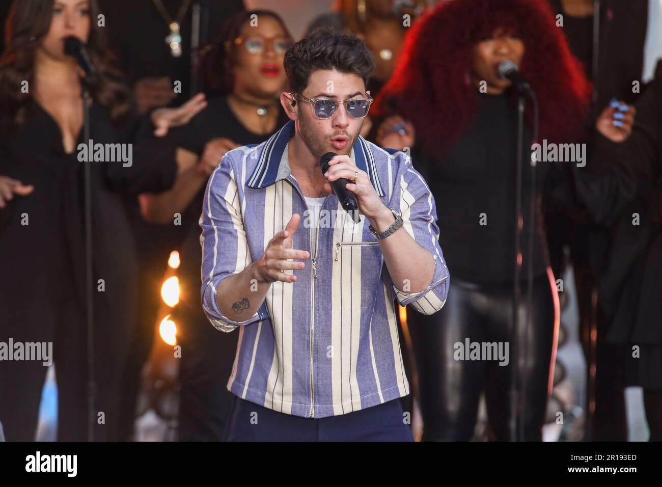 Nick Jonas of the Jonas Brothers performs on NBC's Today show at ...