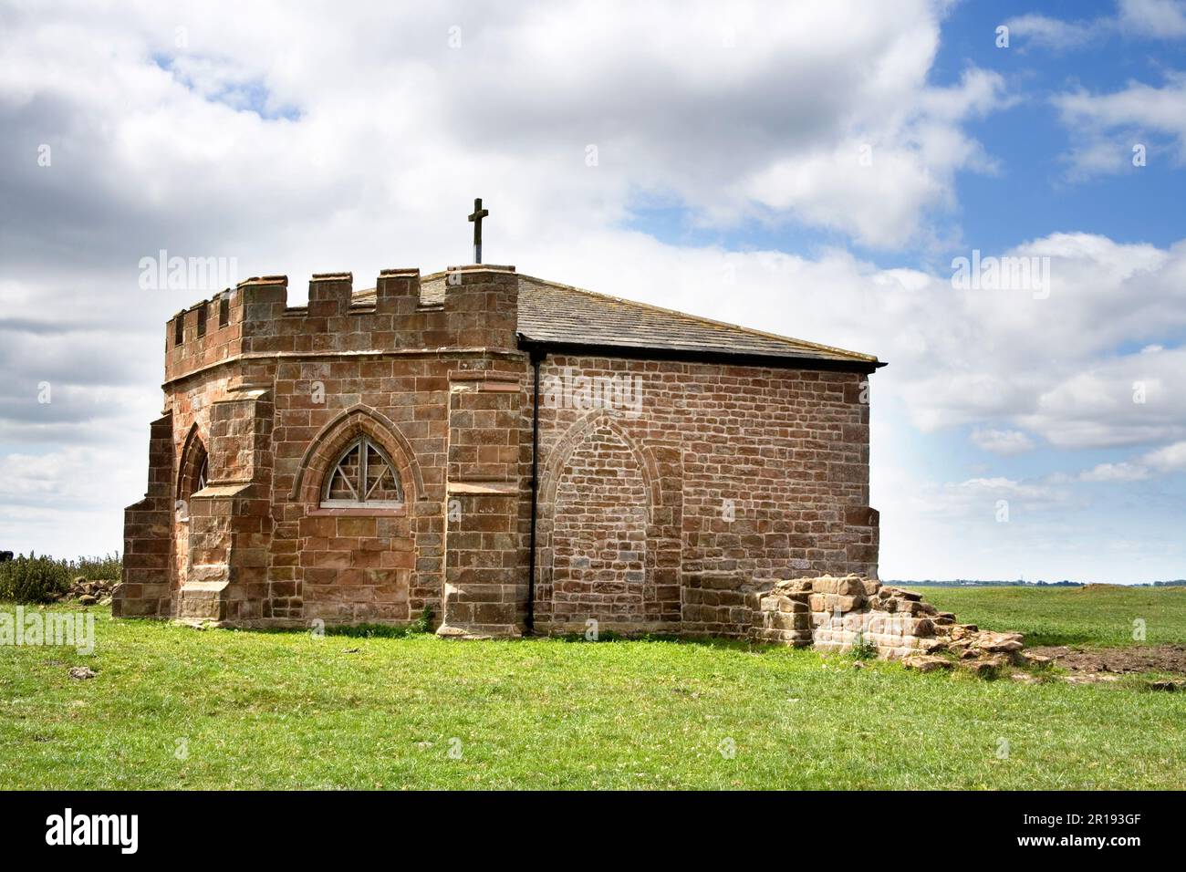 the ruins of cockersand abbey on the lancashire coast Stock Photo - Alamy