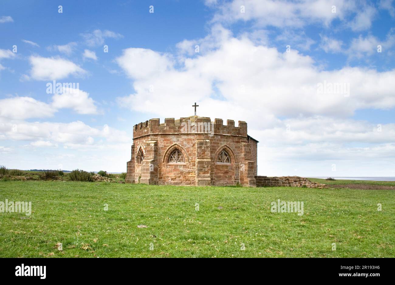 the ruins of cockersand abbey on the lancashire coast Stock Photo - Alamy