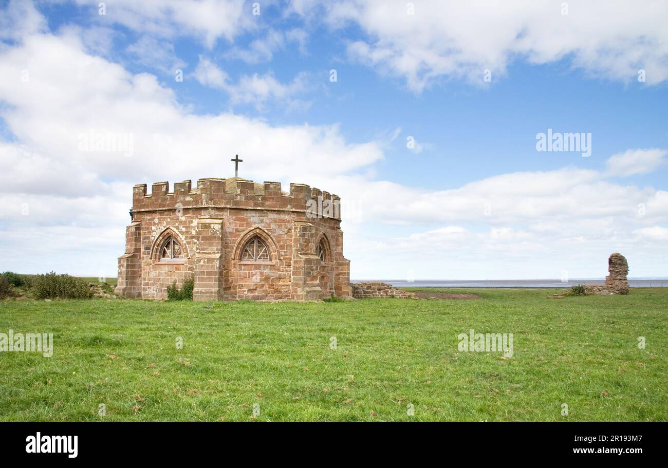 the ruins of cockersand abbey on the lancashire coast Stock Photo - Alamy
