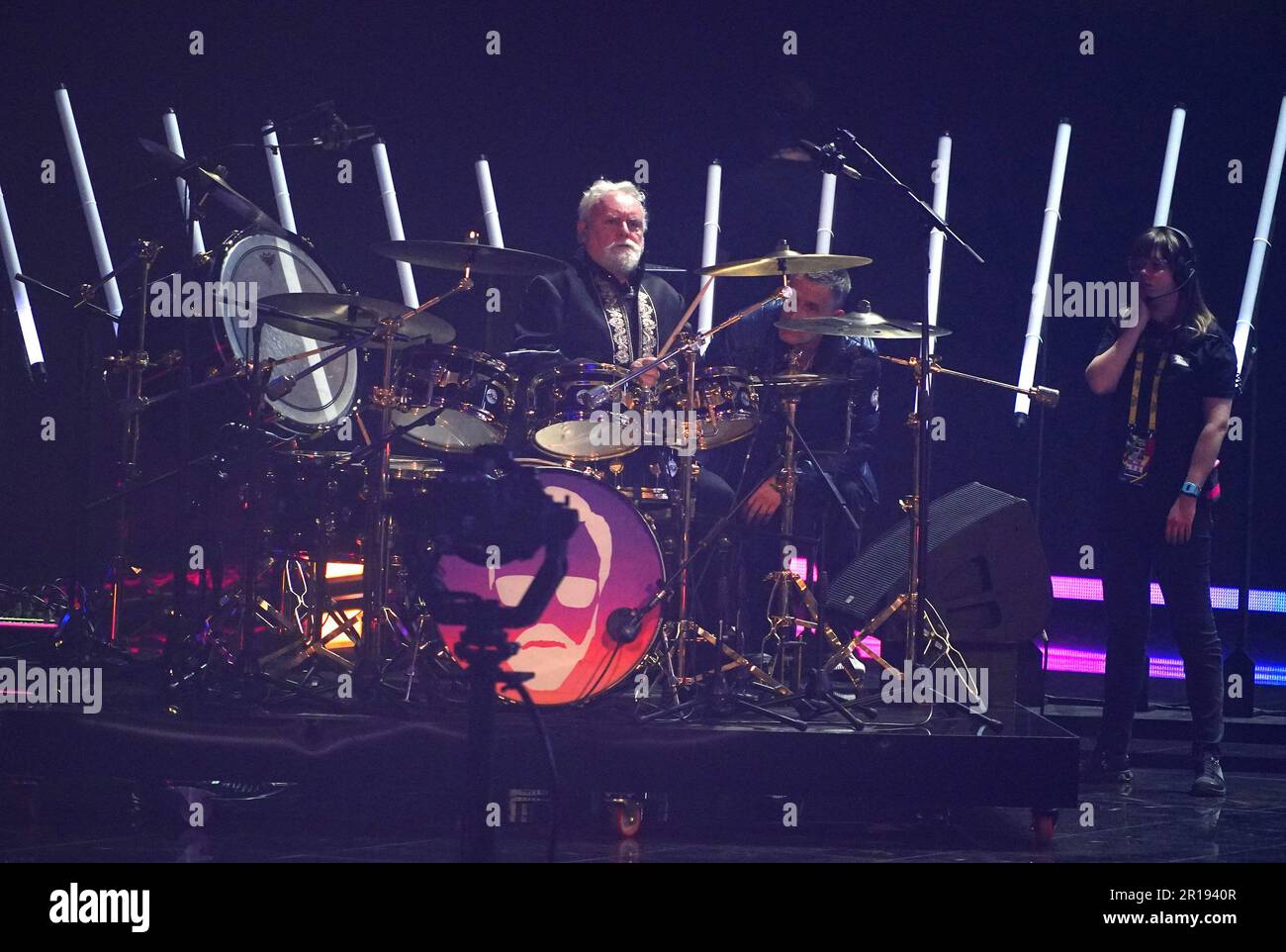Queen drummer Roger Taylor during the dress rehearsal for the ...