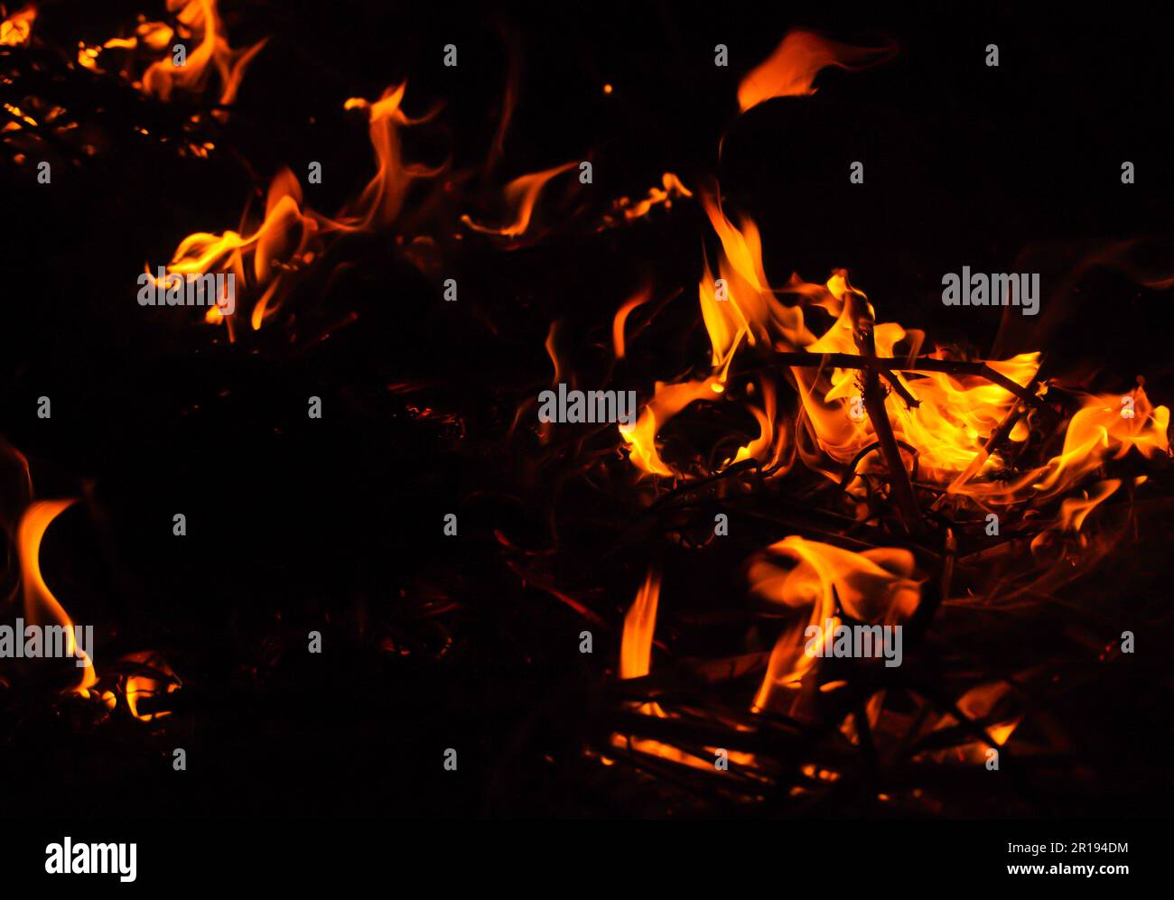 Fire spark background. Beautiful stylish fire flames during the night ...