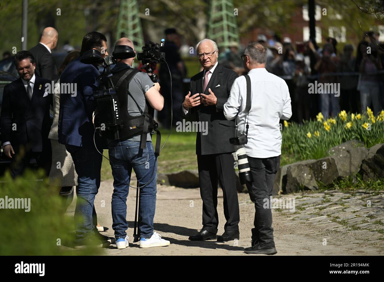 ÖREBRO 20230512 King Carl Gustaf and Queen Silvia at the celebration in Stadsparken in Örebro ...