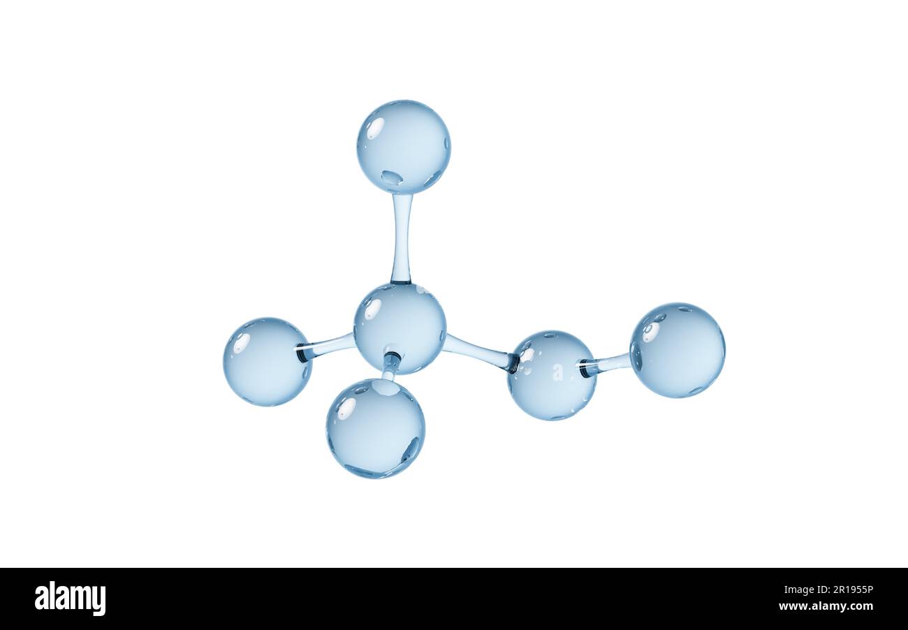 Molecule with biology and chemical concept, 3d rendering. Digital ...