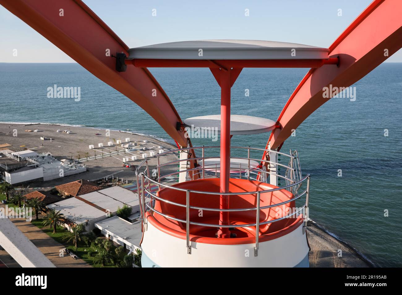 Beautiful large Ferris wheel in city, view from cabin Stock Photo - Alamy