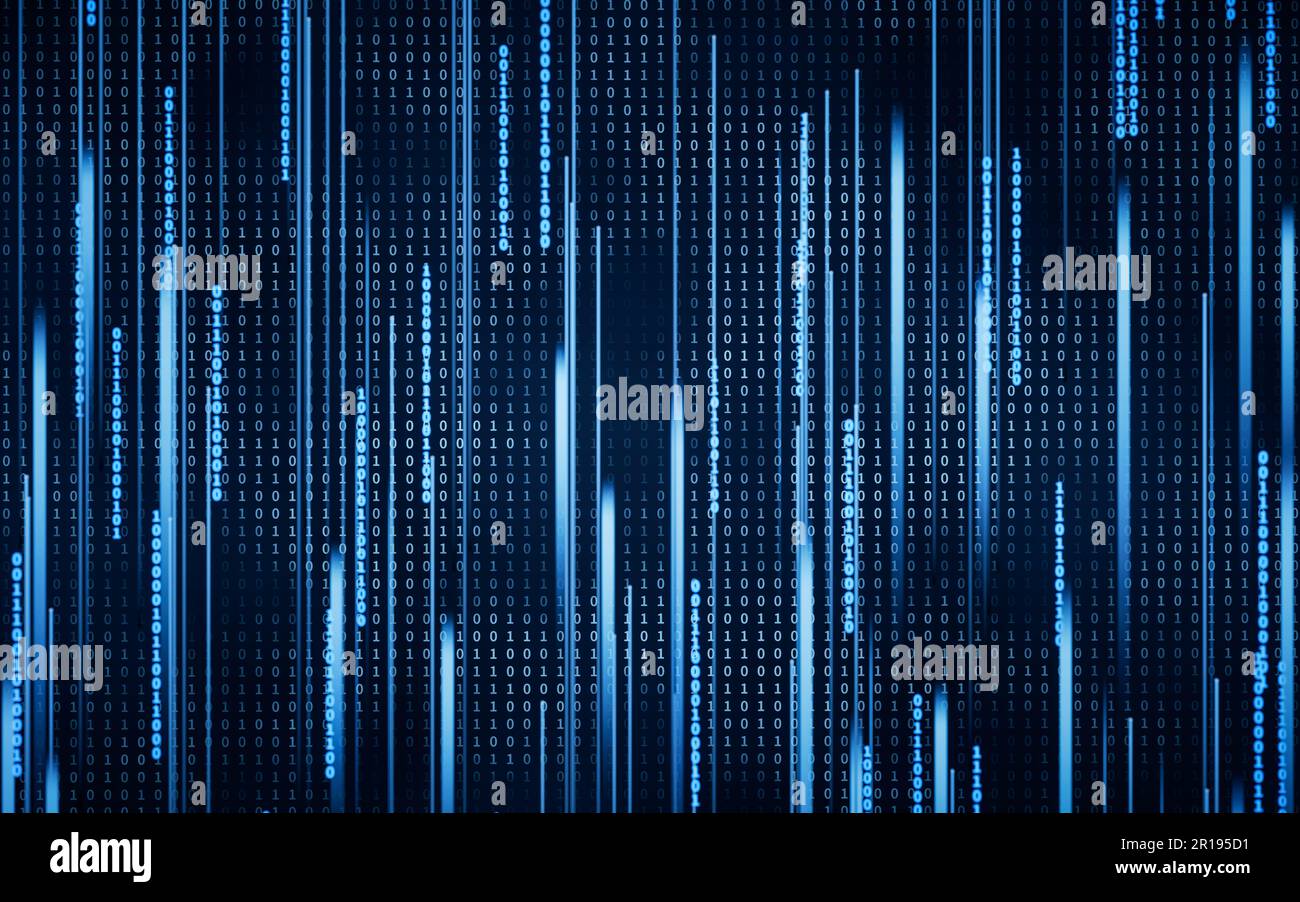 Binary numbers with cyberspace, 3d rendering. Digital drawing Stock Photo - Alamy