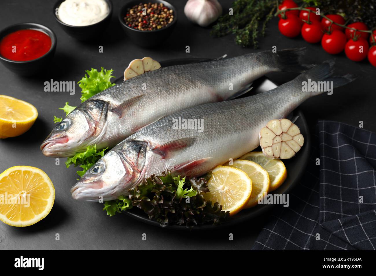 Raw sea bass hi-res stock photography and images - Alamy