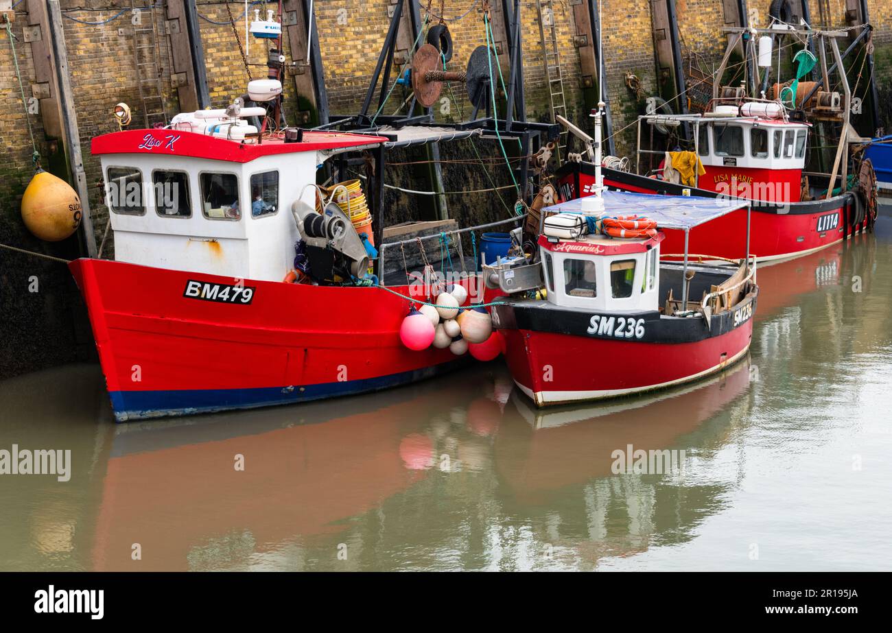 Fishing boats in Whitstable harbour, Kent, England Stock Photo - Alamy