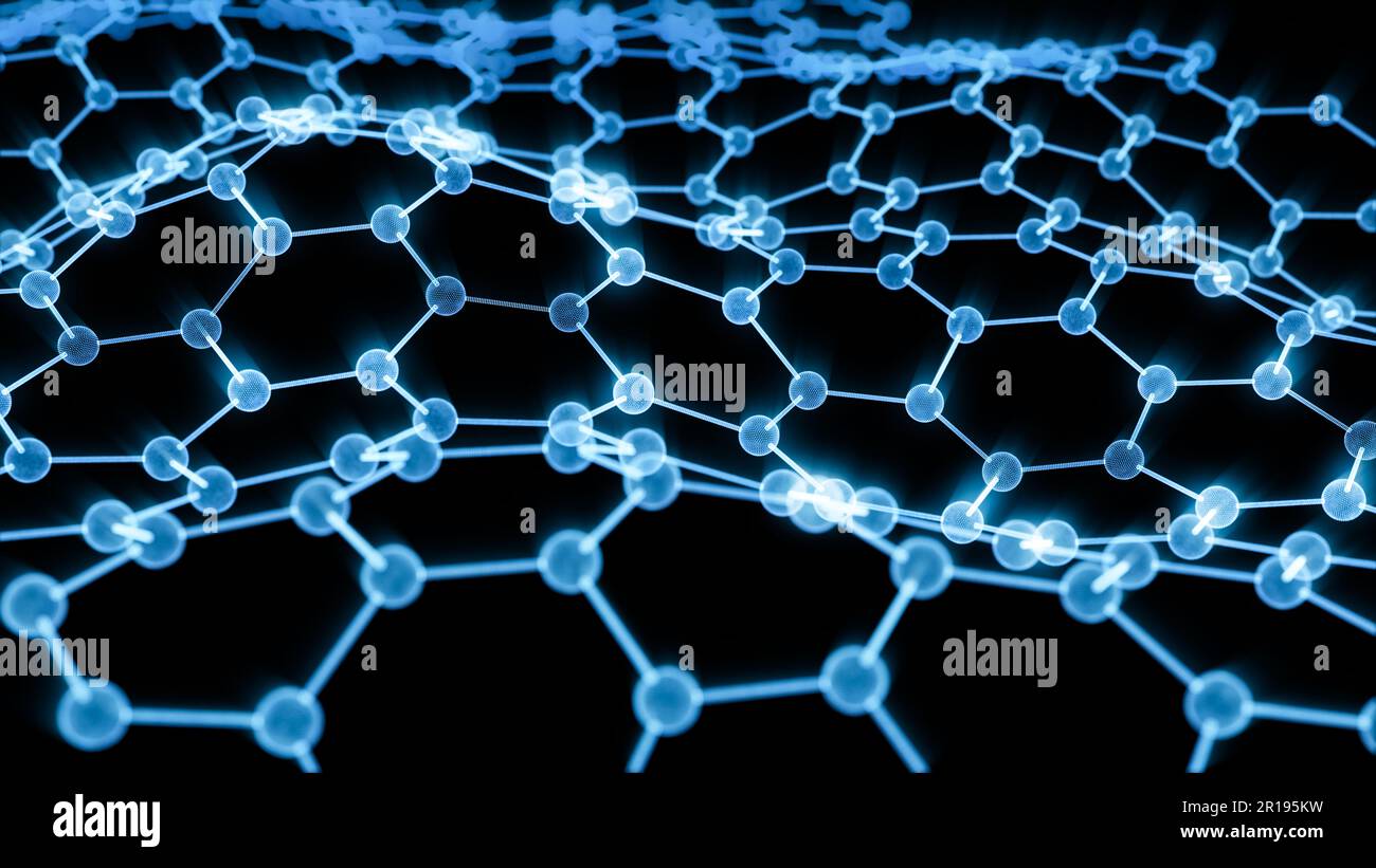Glowing hexagonal structure, 3d rendering. Digital drawing Stock Photo ...