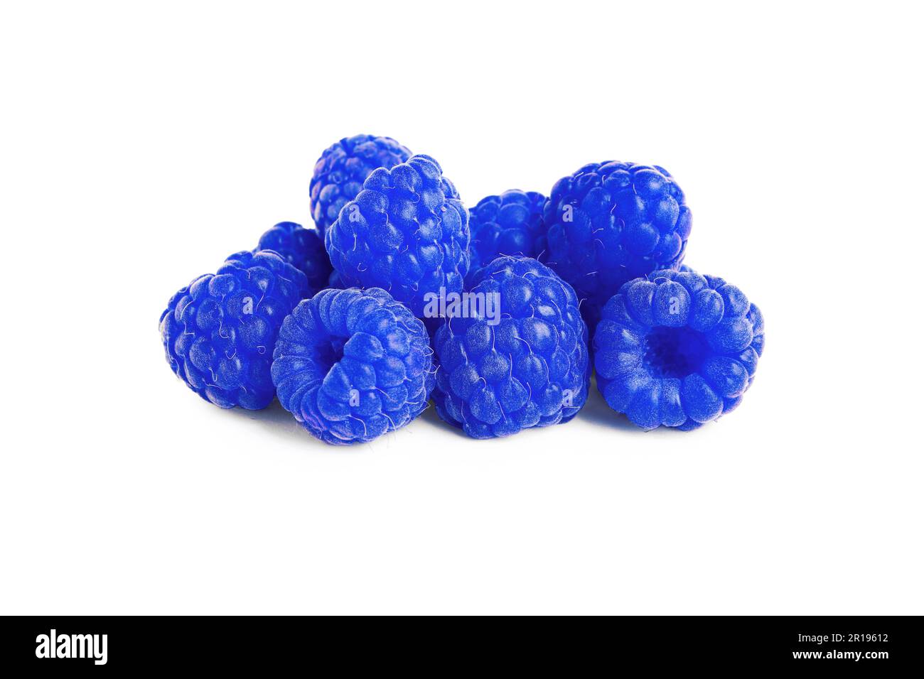 Fresh tasty blue raspberries isolated on white Stock Photo - Alamy