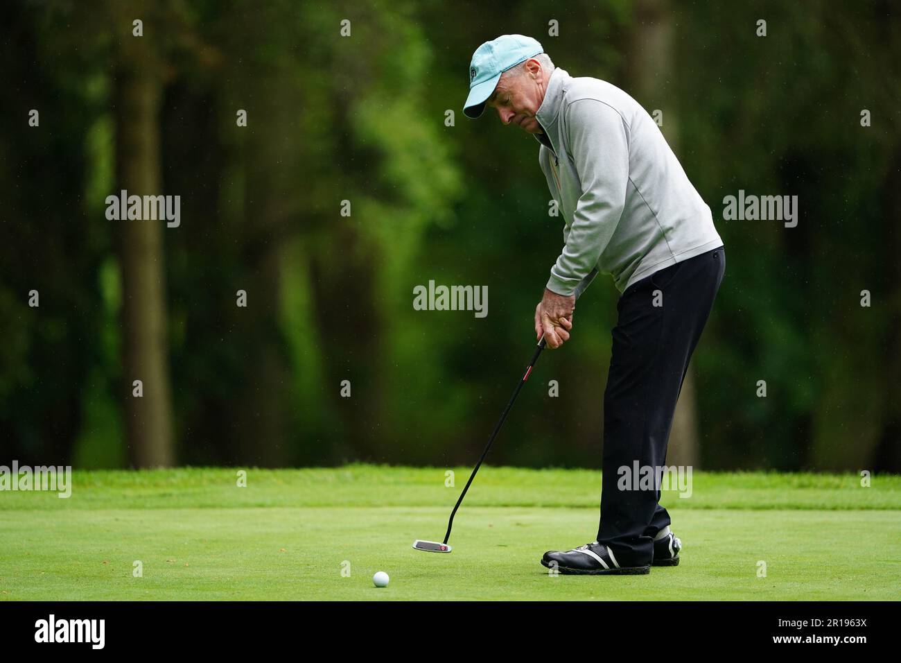 Geoffrey Nicholas plays a shot on the 1st green during day three of The ...