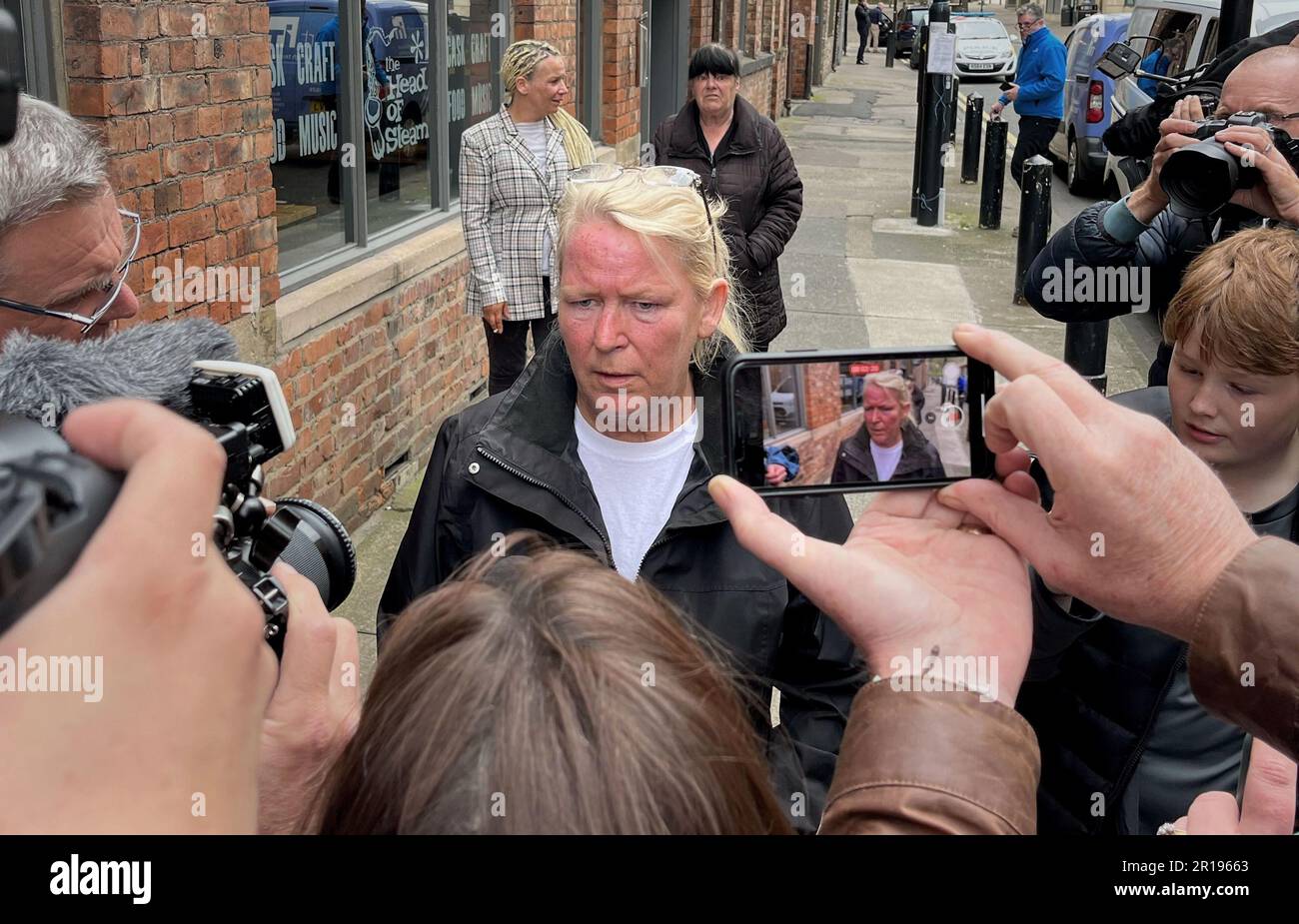 Sharon Henderson talks to the media outside Newcastle Crown Court after ...