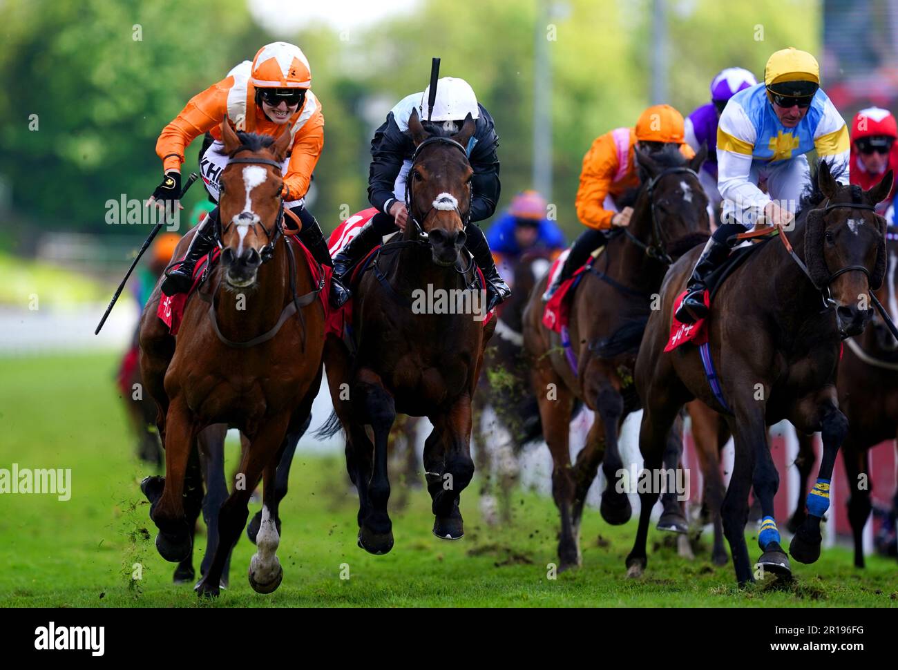 Metier ridden by jockey Saffie Osborne (left) on their way to winning ...