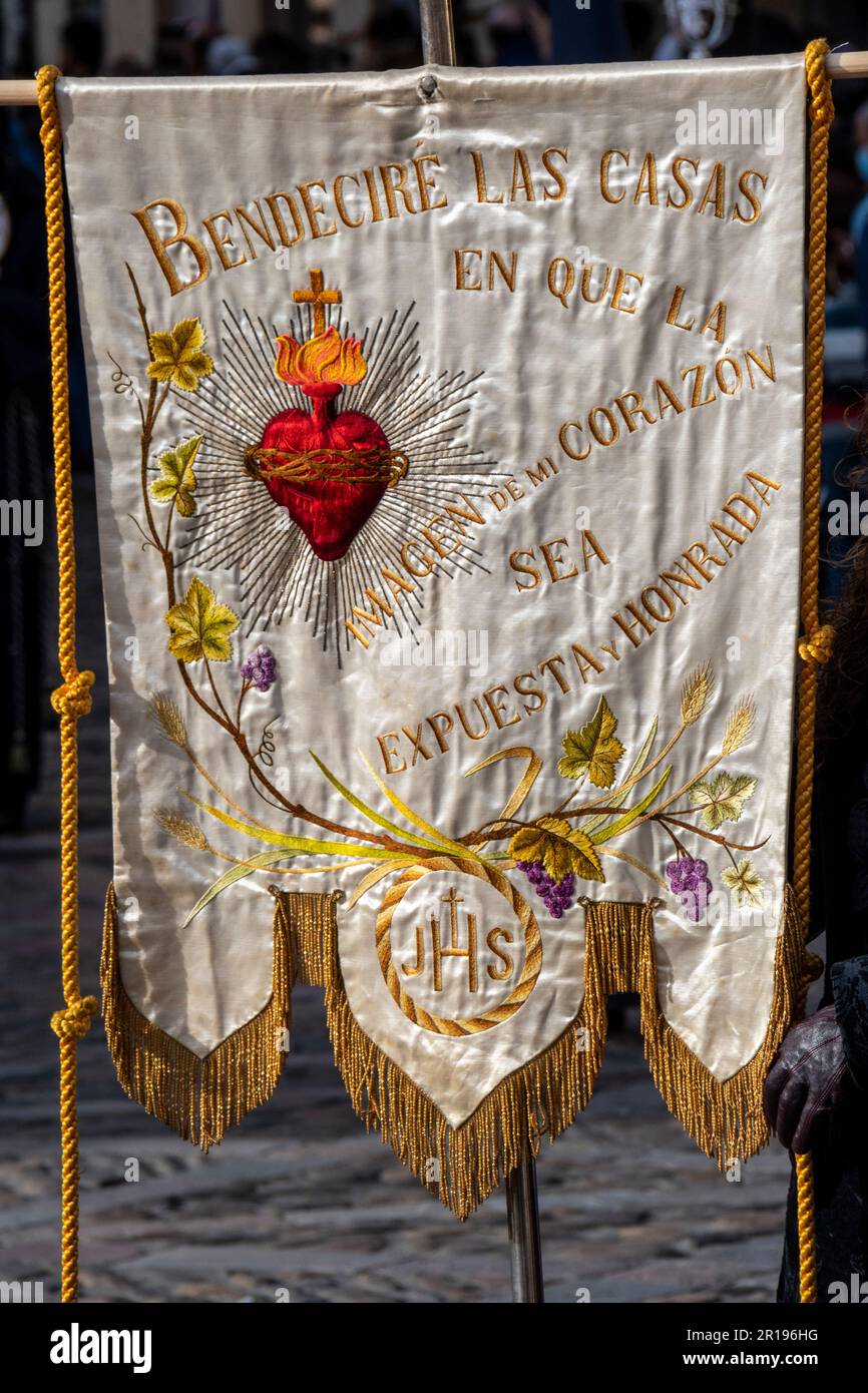 Catholic procession banner hi-res stock photography and images - Alamy