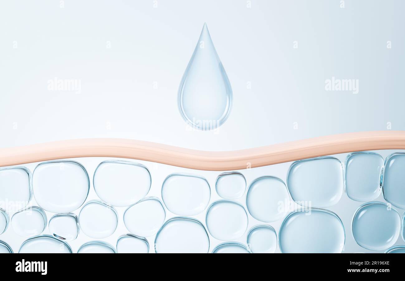 Transparent skin cell, 3d rendering. Digital drawing Stock Photo - Alamy