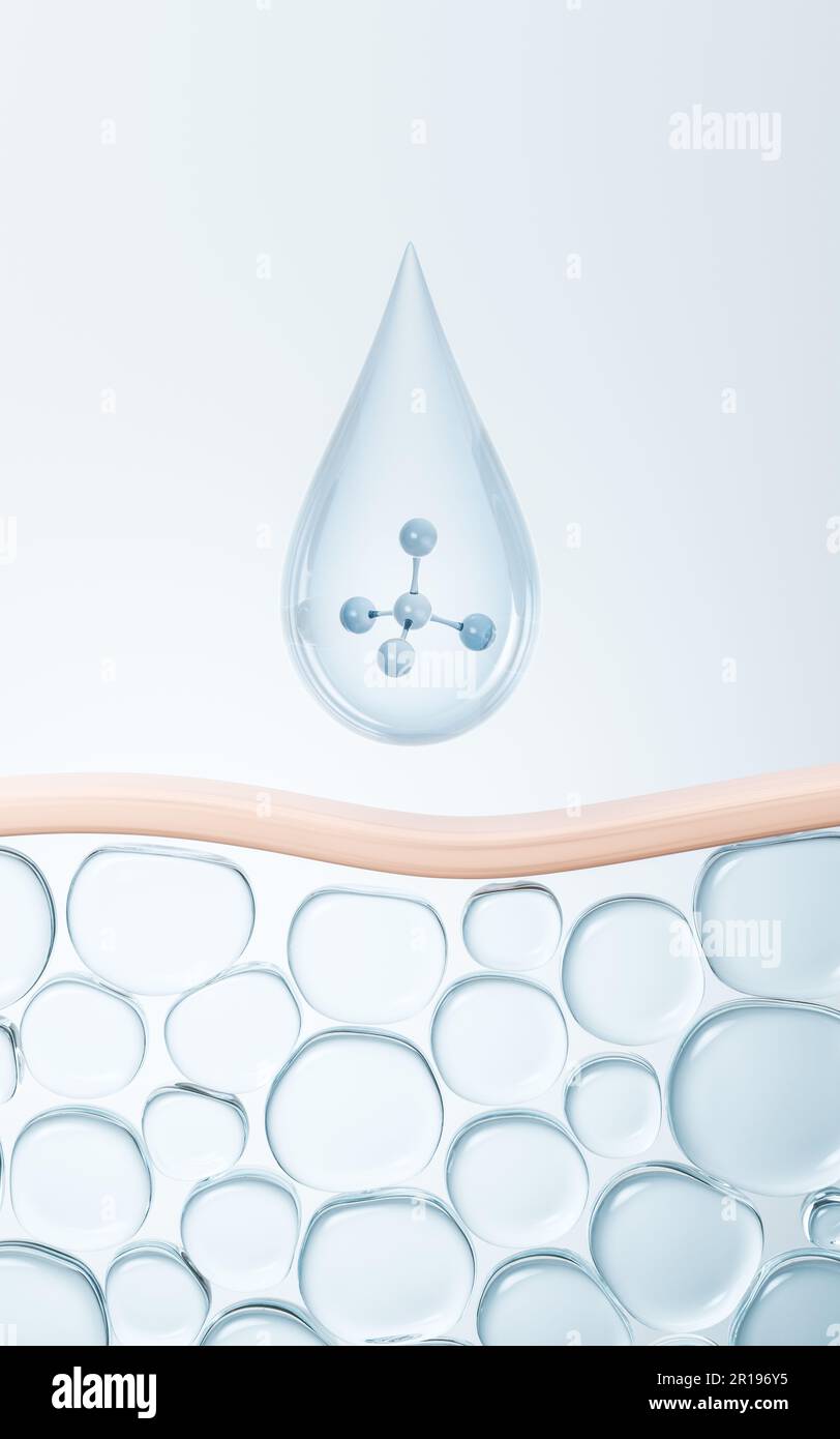 Transparent skin cell, 3d rendering. Digital drawing Stock Photo - Alamy