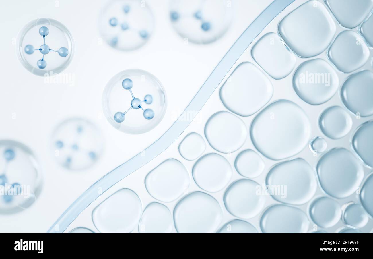 Transparent skin cell, 3d rendering. Digital drawing Stock Photo - Alamy