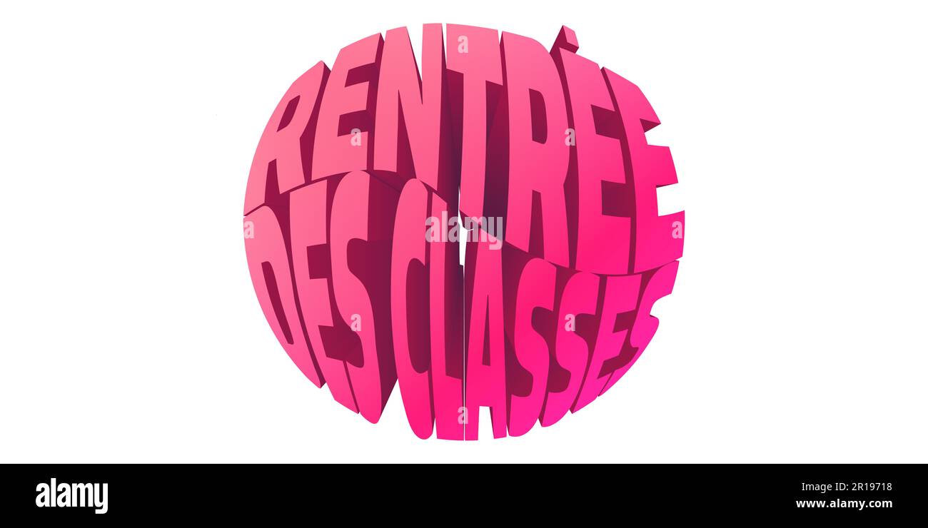 French back to school banner - design element theme Stock Photo - Alamy