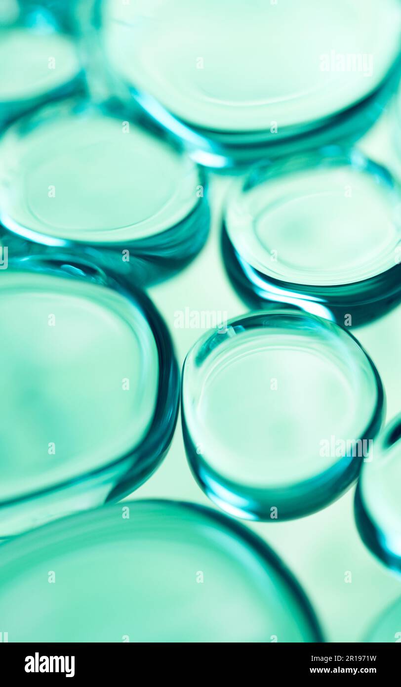 Transparent glass bubbles background, 3d rendering. Digital drawing ...