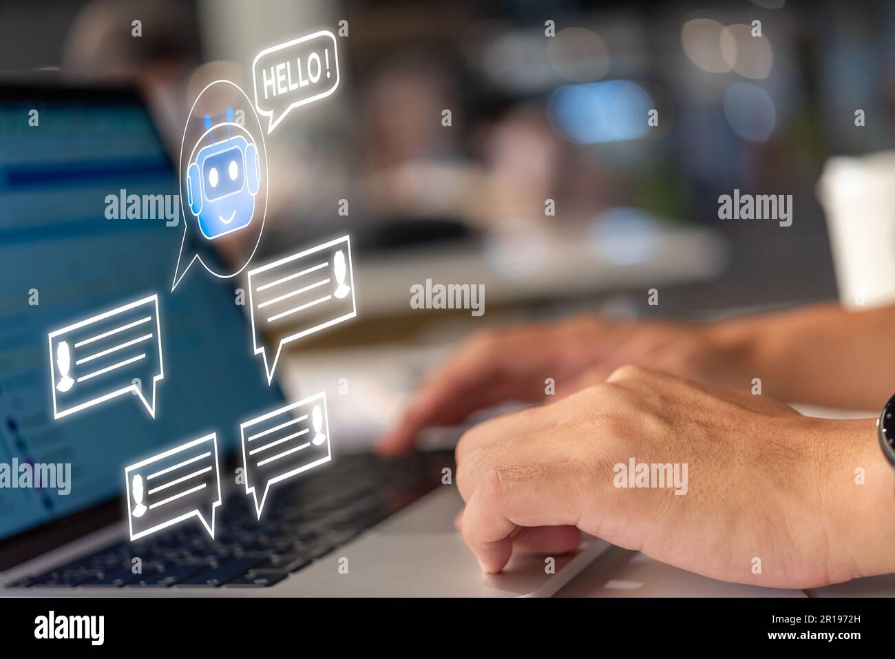 Chatbot conversation Ai Artificial Intelligence technology online ...